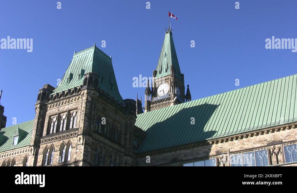 Parliament canada canadian ottawa east block centre flag Stock Videos ...