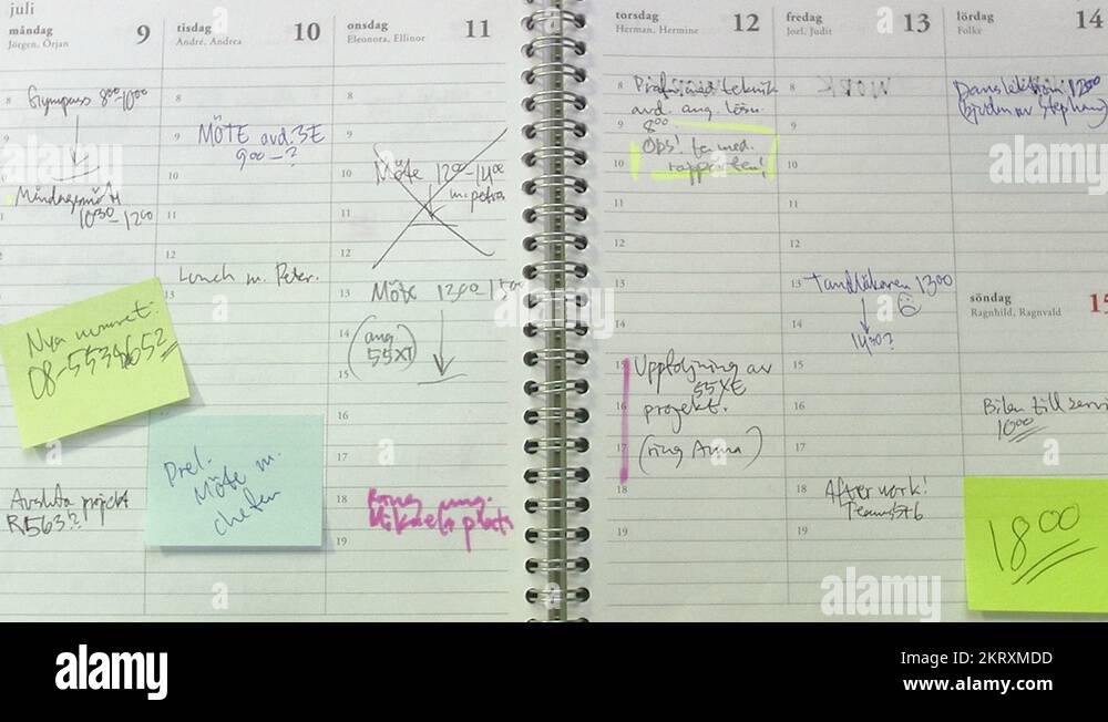 Note calendars Stock Videos & Footage - HD and 4K Video Clips - Alamy