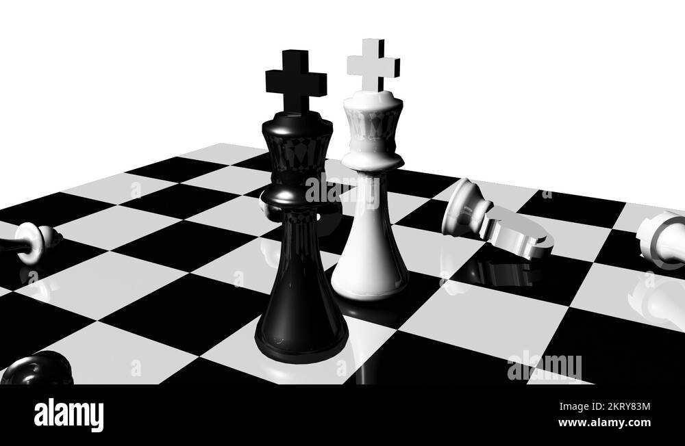 Animation of chess set. Stand off. Concept of rivalry Stock Video ...