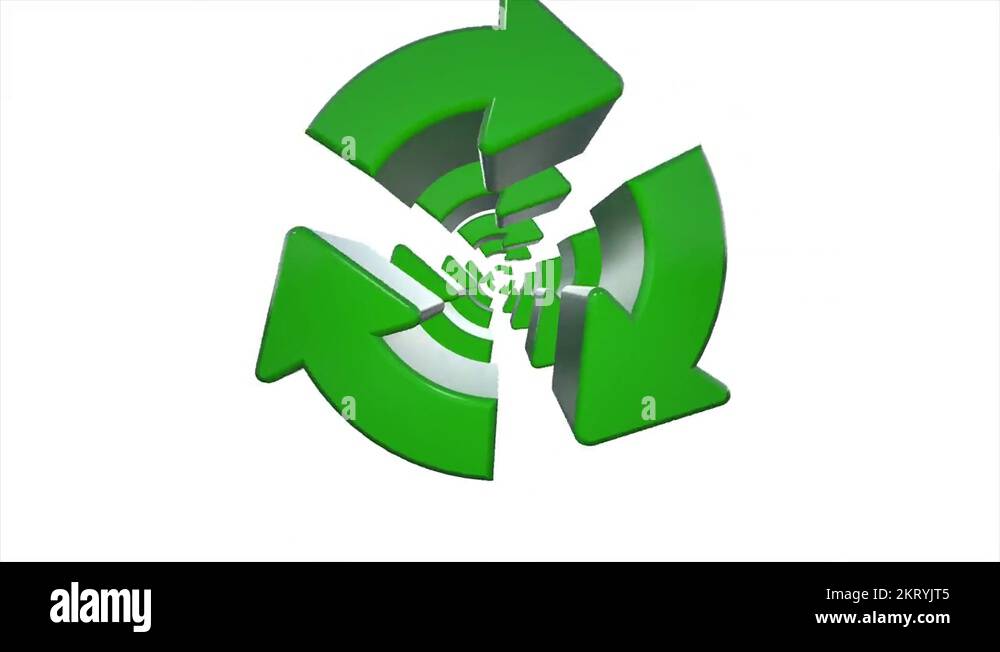 Recycle symbol animation green recycling Stock Videos & Footage - HD ...
