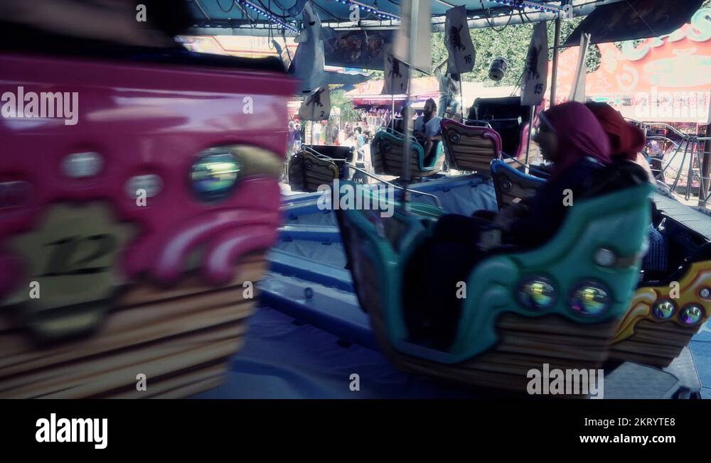 Pirate Ship Ride Theme Park - 60fps Stock Video Footage - Alamy