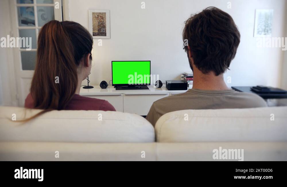 Couple watching tv green screen Stock Videos & Footage - HD and 4K ...