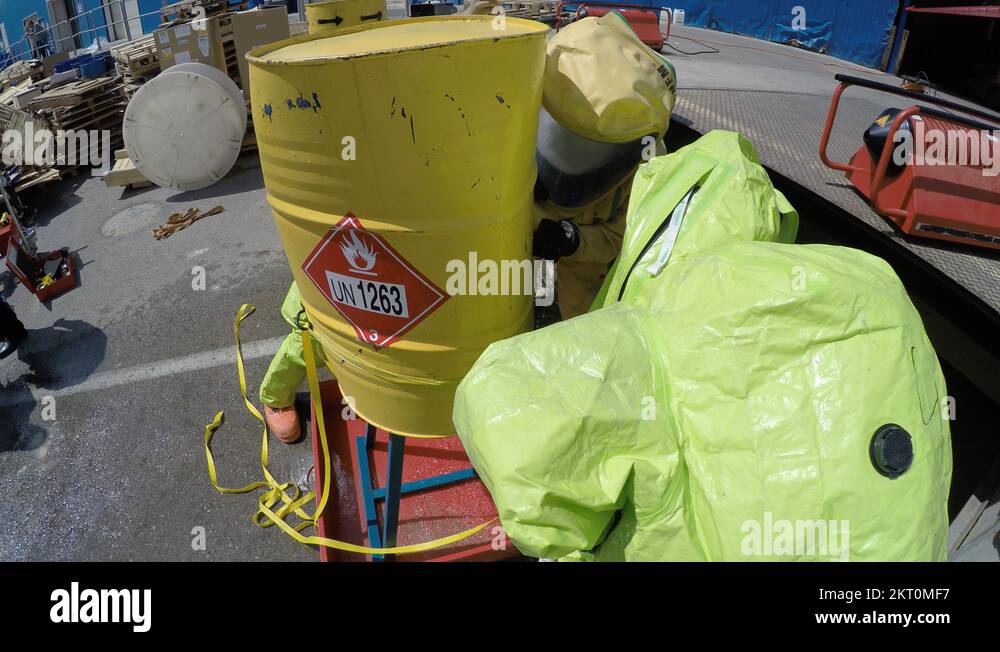 Firefighters seal leak of hazardous corrosive toxic materials from ...