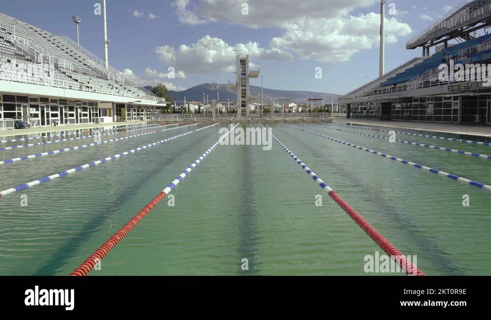 4K Greek Olympic stadium swimming pool Stock Video Footage - Alamy