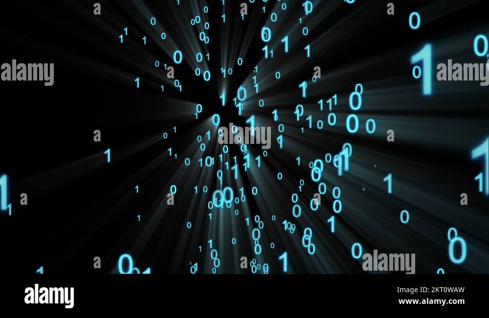 Binary numbers forming silhouette running Stock Video Footage - Alamy