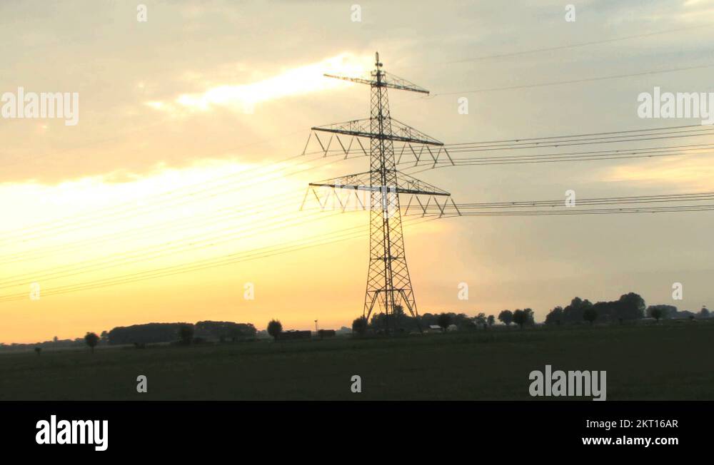 Pylon with cables Stock Videos & Footage - HD and 4K Video Clips - Alamy