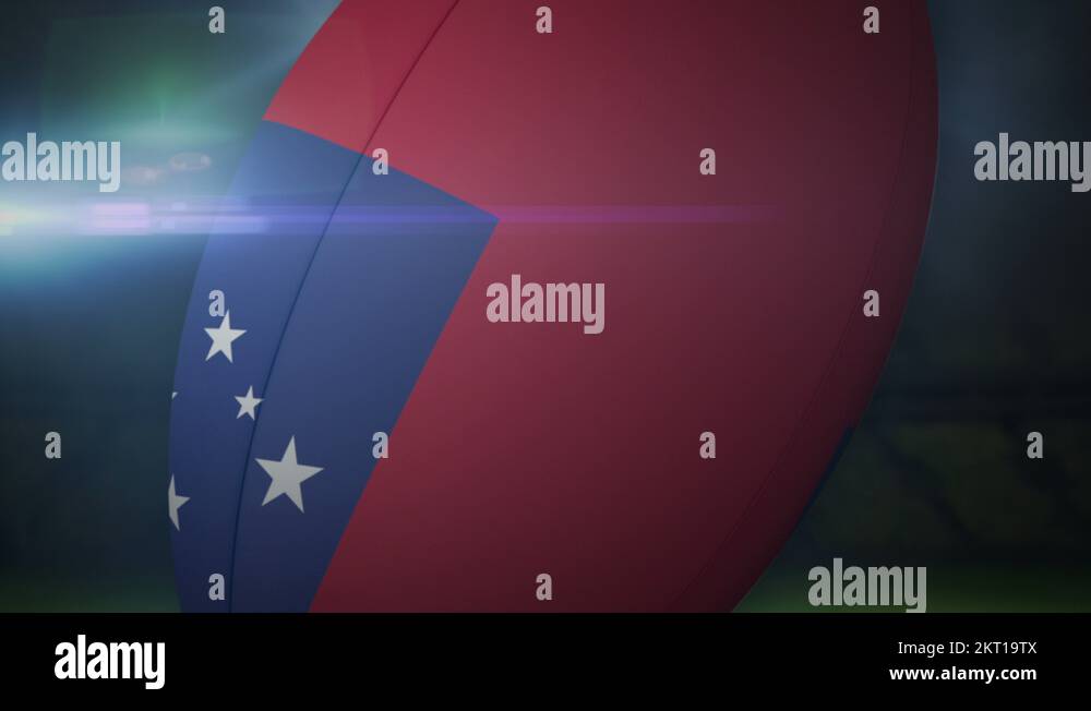 Samoa rugby ball in stadium with flashing lights Stock Video Footage ...