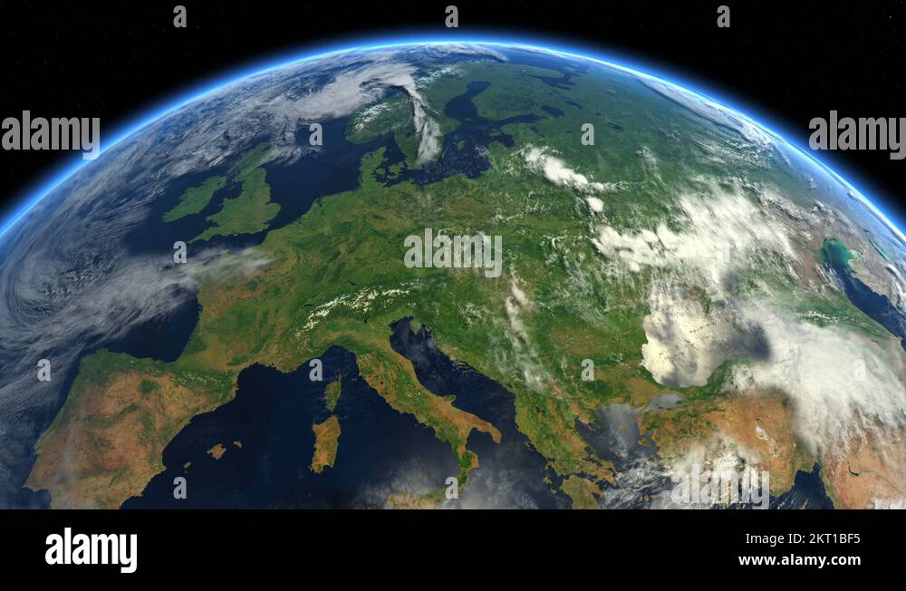 Europe from space. Zoom to Europe. Earth From Space Stock Video Footage ...