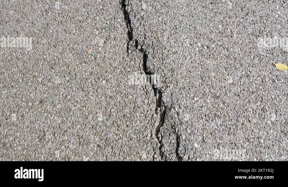 Fracture cracked asphalt road surface road Stock Videos & Footage - HD ...