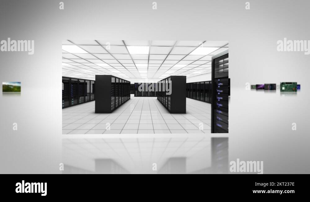 Video wall. Technology themed videos. White background. Loopable Stock Video Footage - Alamy