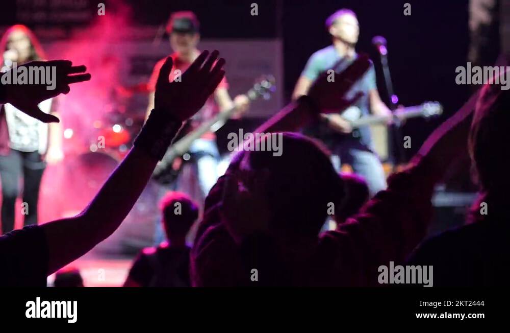 Cheering hands in the air silhouettes Stock Videos & Footage - HD and ...