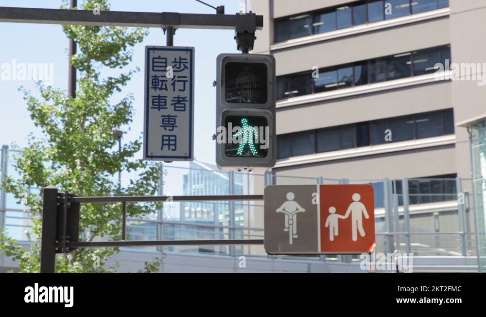 Traffic light in Ginza district, Tokyo, Japan Stock Video Footage - Alamy