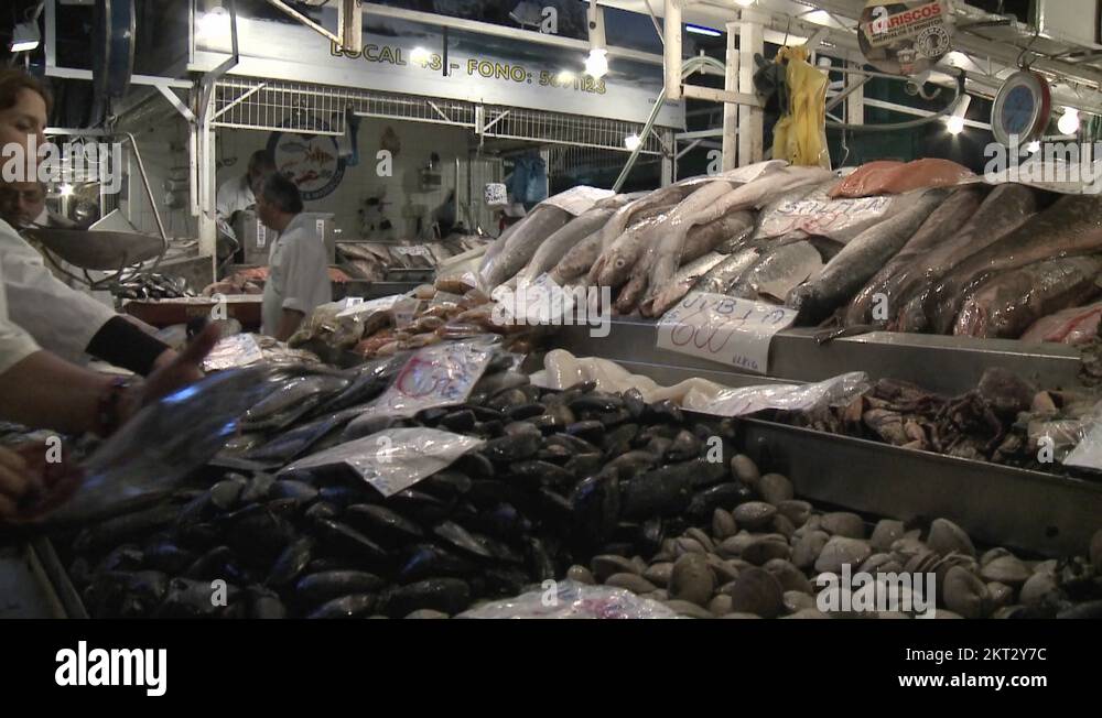 Fish at a stall in a fish market Stock Videos & Footage - HD and 4K ...