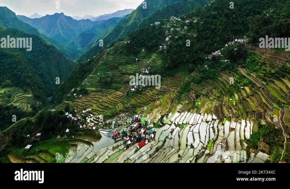 Rice terraces fields in Ifugao province. Philippines. Time lapse Stock ...