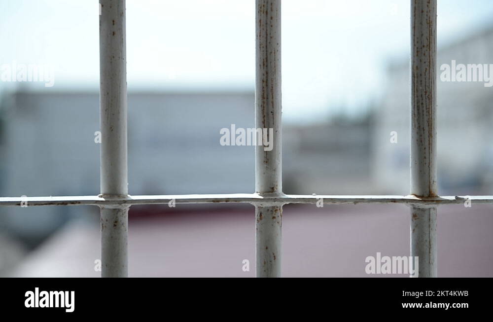 A typical landscape from the window of the prison Stock Video Footage ...