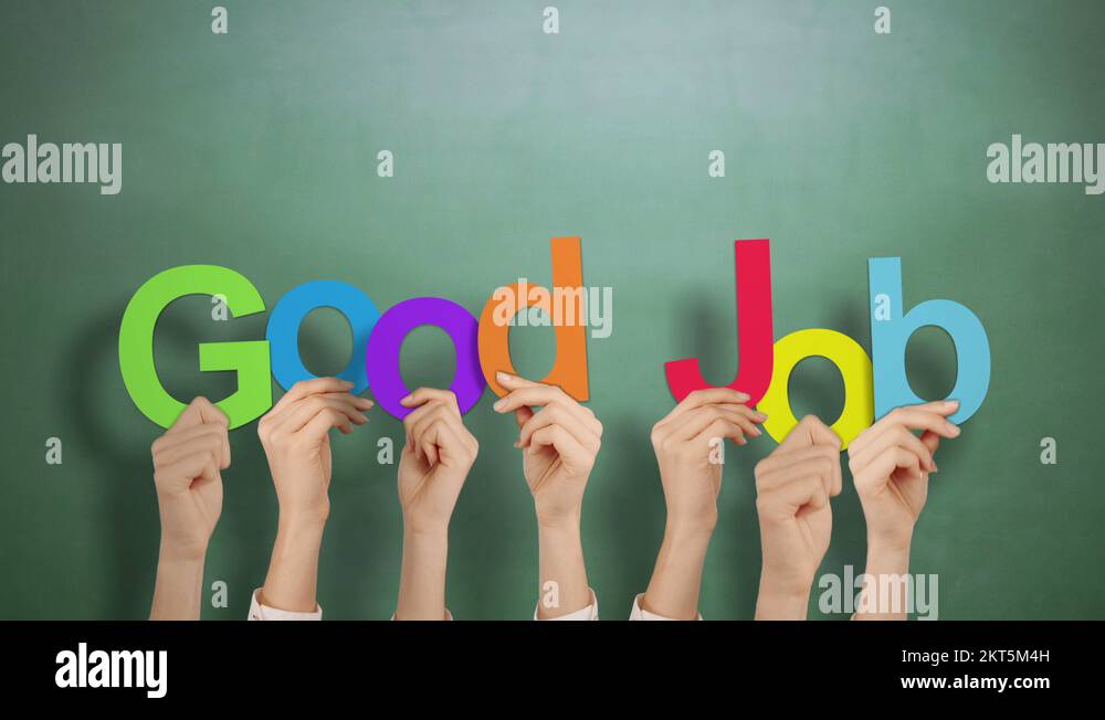 Hands holding up good job Stock Video Footage - Alamy