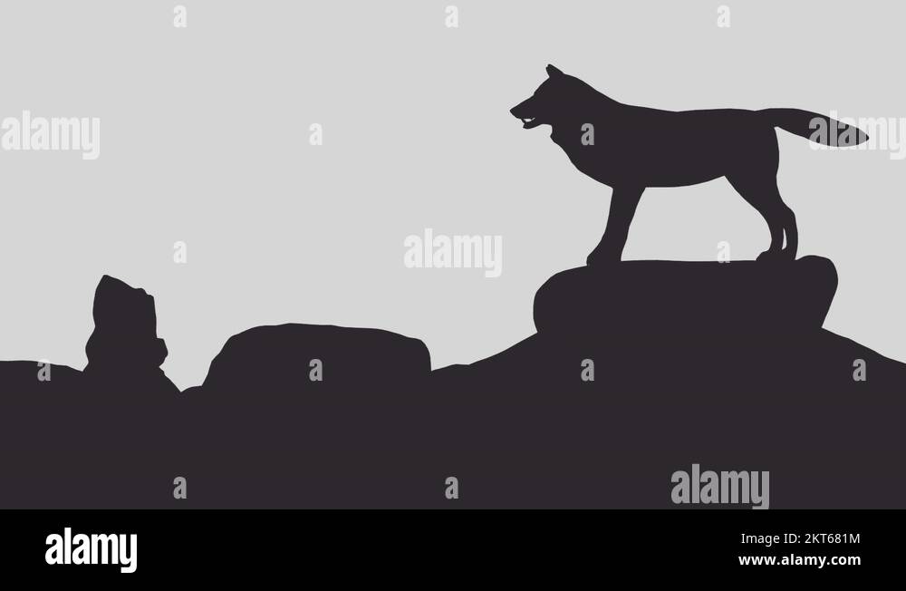 Howling wolf silhouette Stock Videos & Footage - HD and 4K Video Clips ...