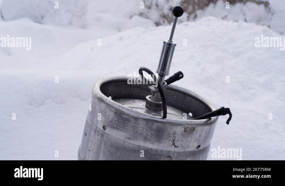 Beer Keg - Party Culture Metal Canister full of craft brew Stock Video ...