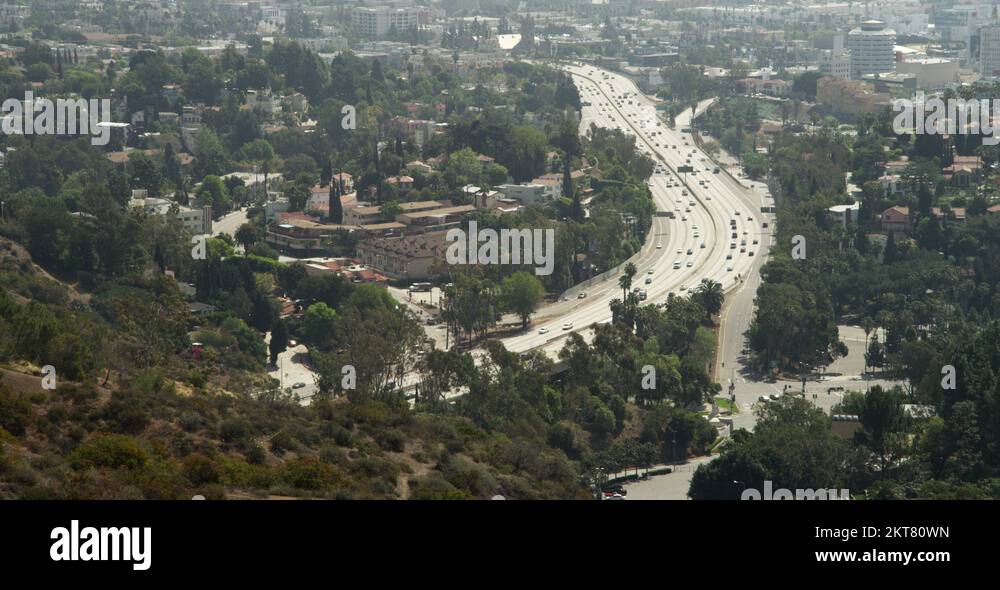 Highway 101 in Los Angeles, viewed from Hollywood Bowl Overlook Stock ...