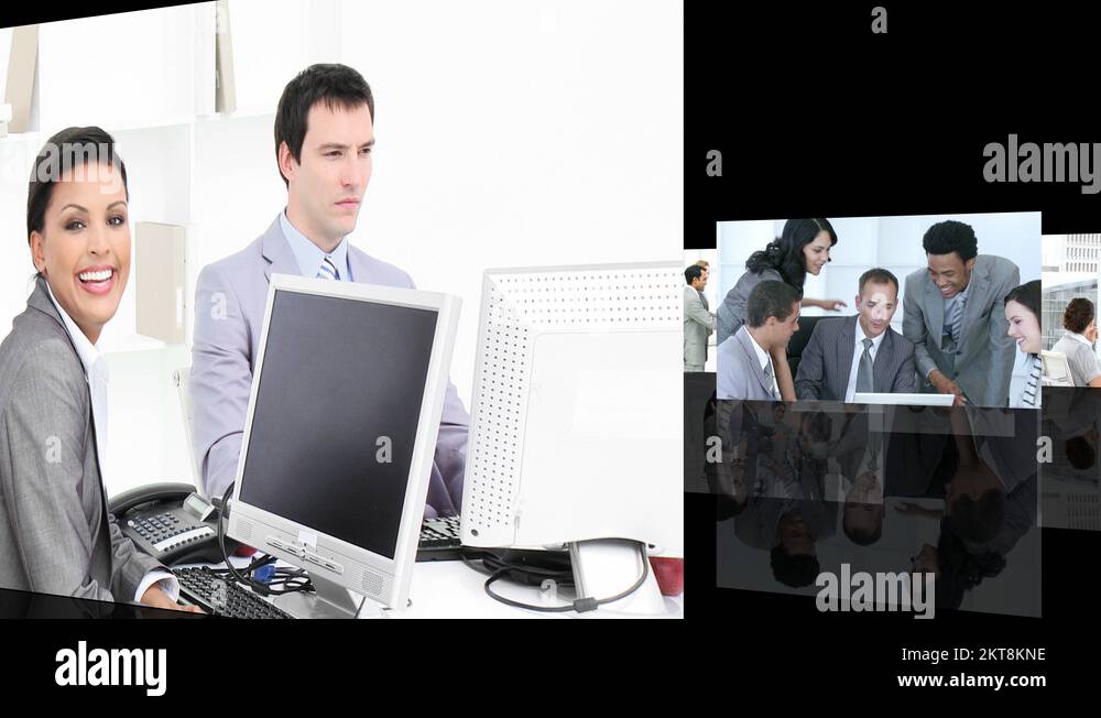 Montage footage showing the concept of teamwork in Business Stock Video ...