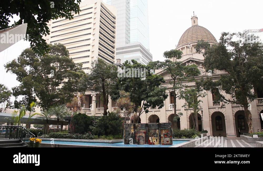 Statue Square colonial buildings Hong Kong Stock Video Footage - Alamy