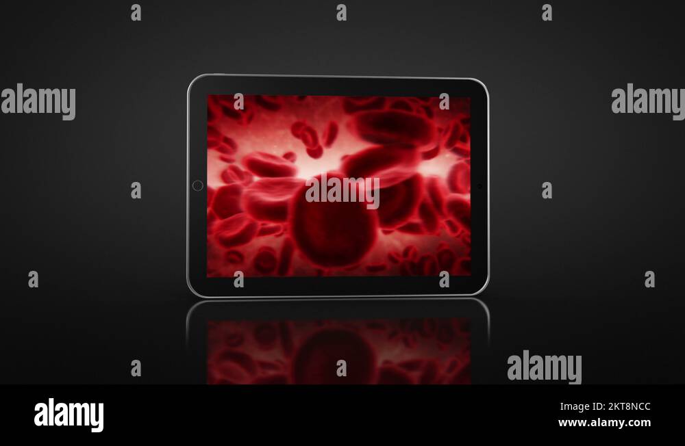 Spinning Tablet Animation. 2 in 1. Blood animation videos on the ...