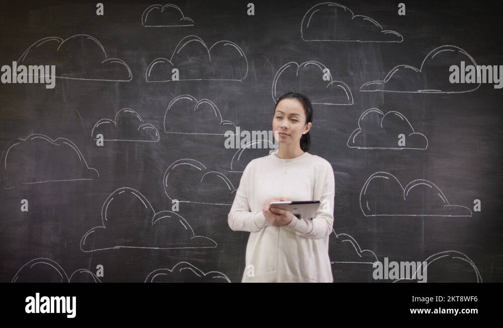 Woman thinking cloud computing Stock Videos & Footage - HD and 4K Video ...