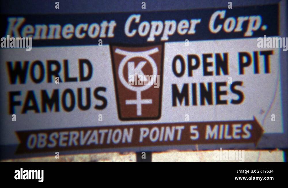 1971: Open pit copper mine slag heap land stripping nature devastation ...