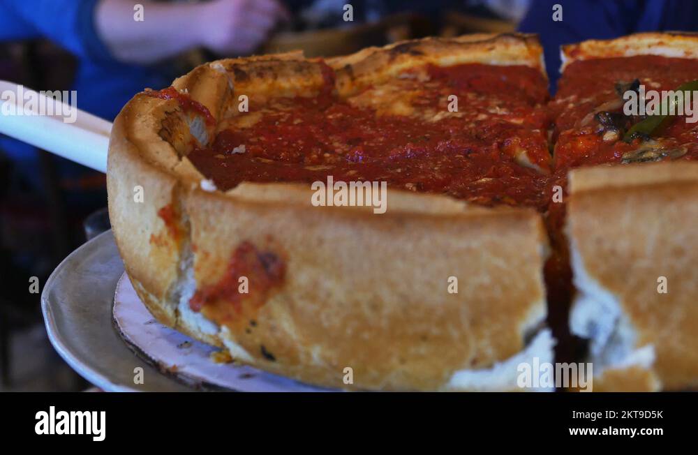 Deep Dish Pizza Ready to Be Served, 4K Stock Video Footage - Alamy
