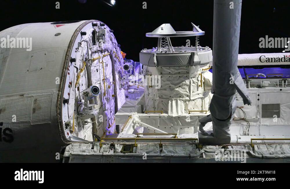 Space Shuttle Atlantis Cargo Bay at Kennedy Space Center, 4K Stock ...
