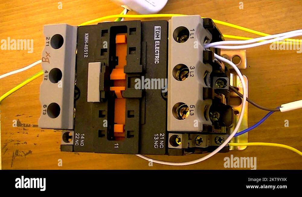 The inclusion of current through an electrical contactor Stock Video ...