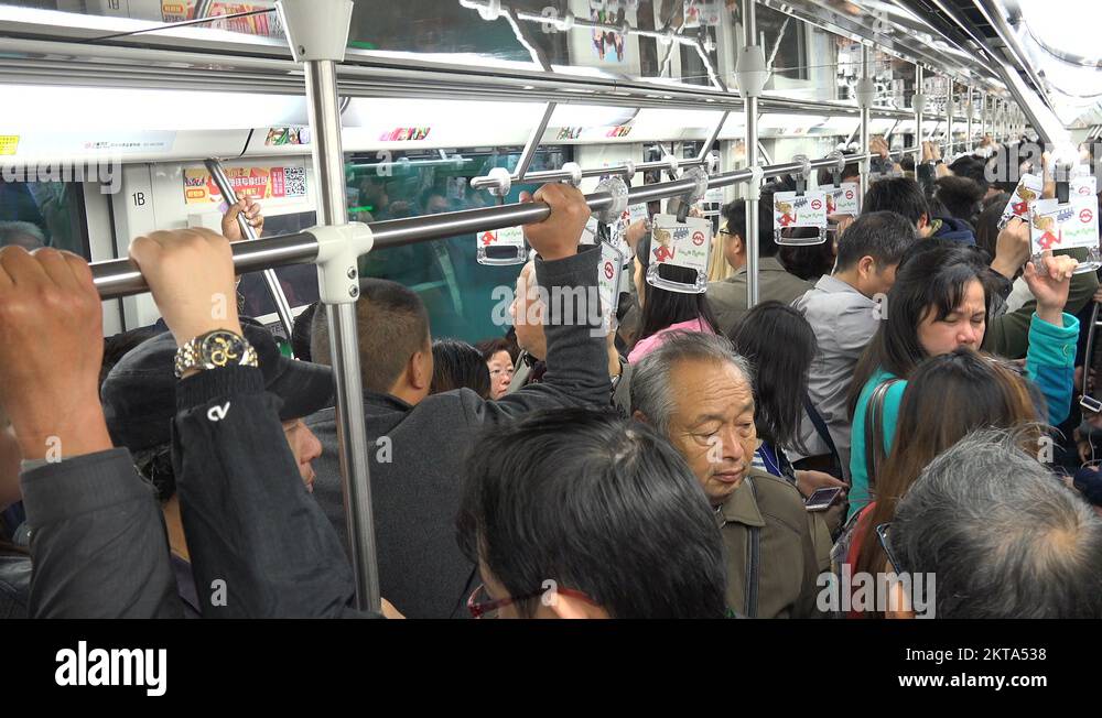 China transportation, subway passengers ride busy metro, rush hour Shanghai Stock Video Footage ...