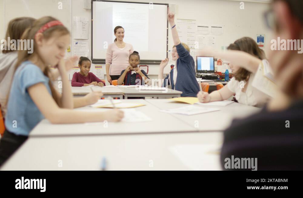 Young class teacher hands up Stock Videos & Footage - HD and 4K Video ...