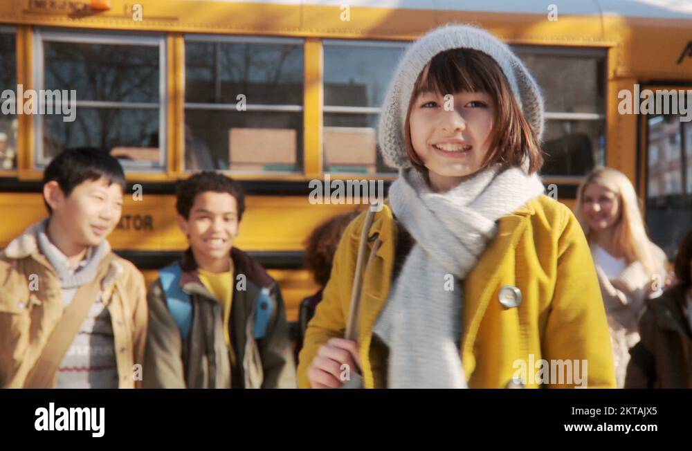 Girl school bus Stock Videos & Footage - HD and 4K Video Clips - Alamy