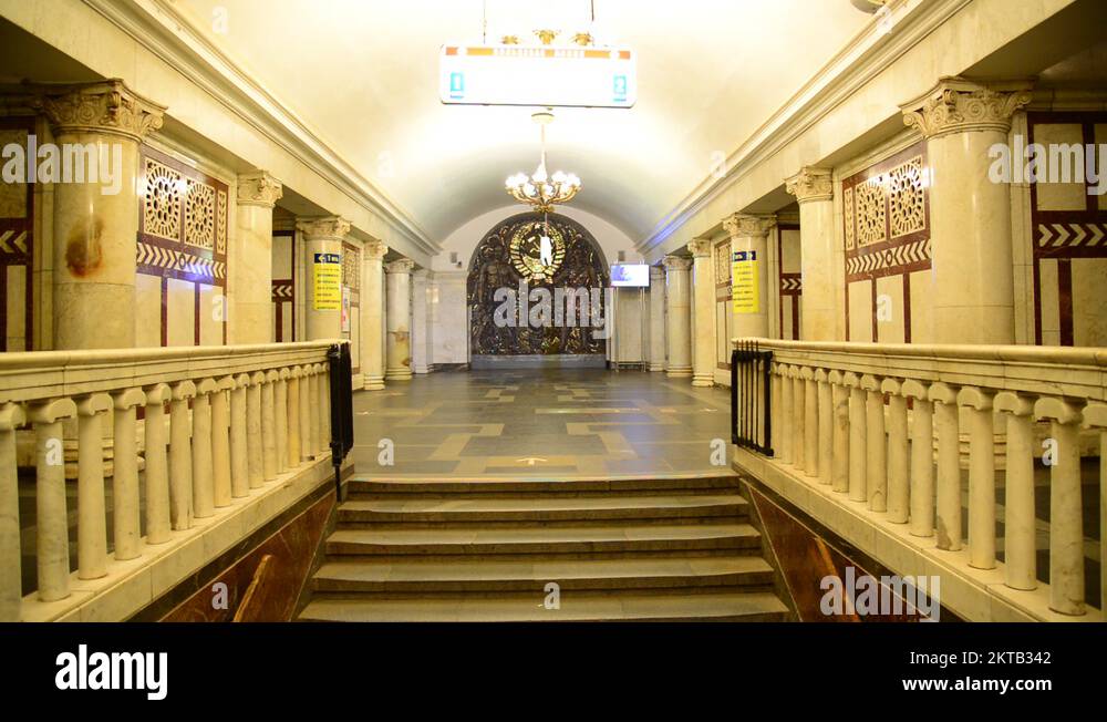 Moscow, Russia - Metro station Paveletskaya indoors Stock Video Footage ...