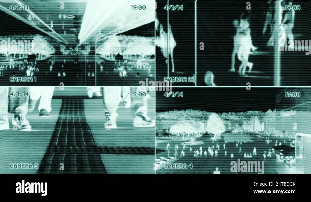 Surveillance camera monitor split screen Stock Videos & Footage - HD ...