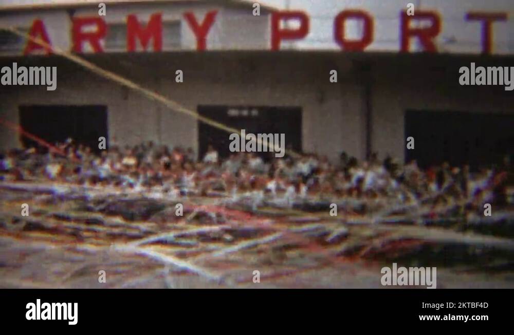1954: US Army Port Celebration paper streamer waves parade farewell ...