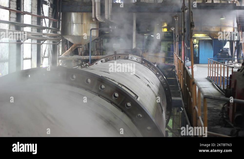 Steam inside of industrial plant Stock Video Footage - Alamy