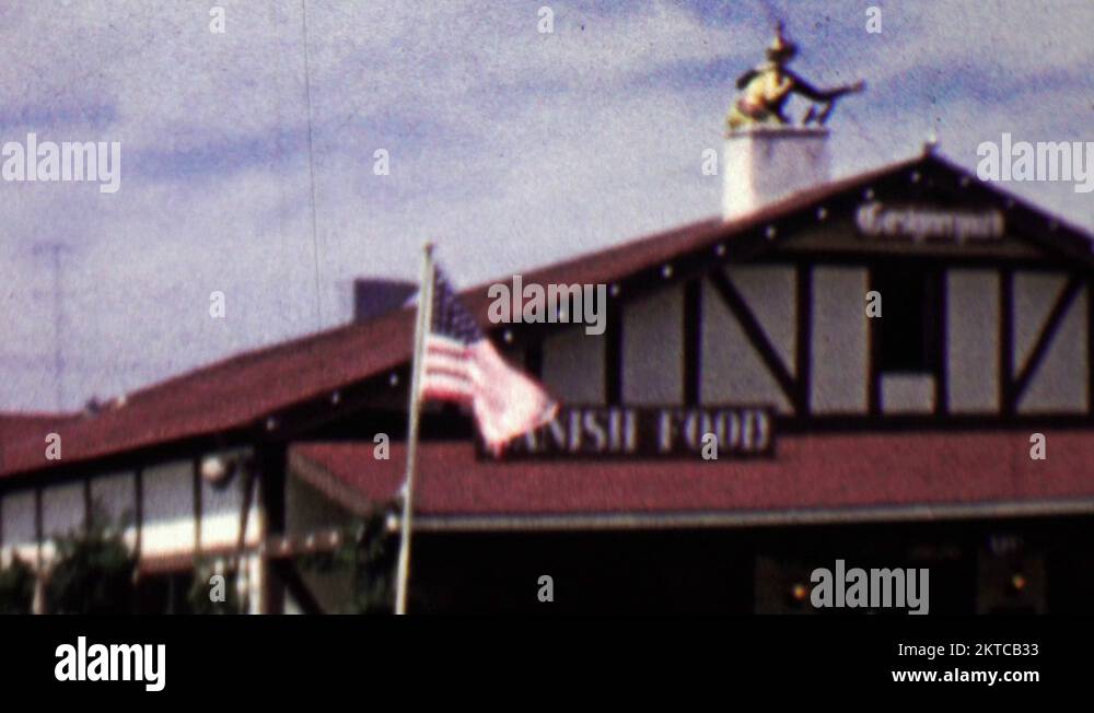 1962: Solvang Danish Food dining hall smorgasbord Stock Video Footage ...