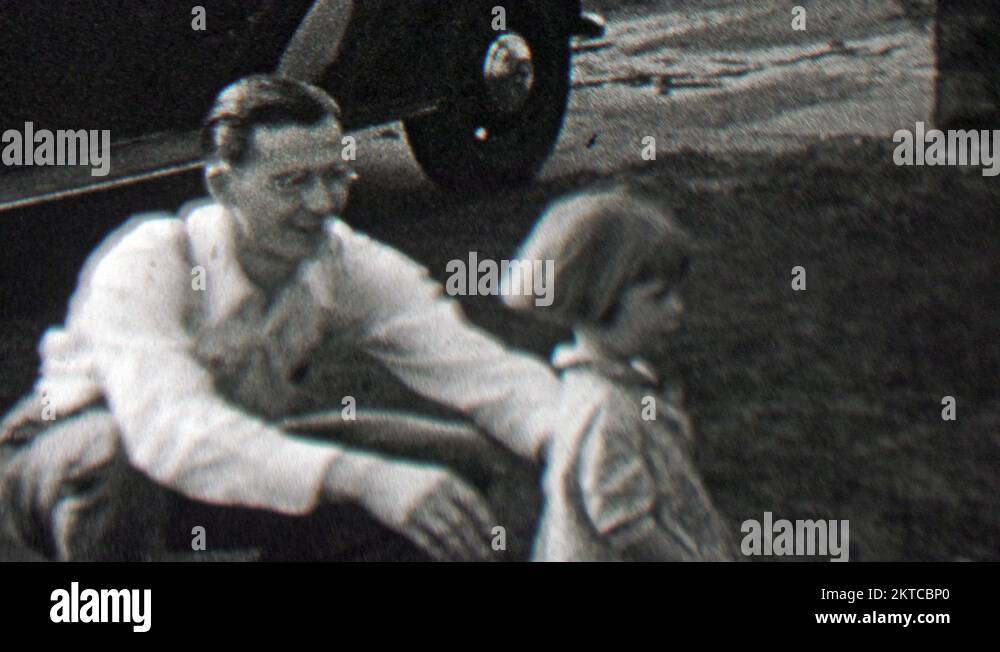 1938 Daughter Politely Refuses Dad Camera Position Grabbing Stock 7967