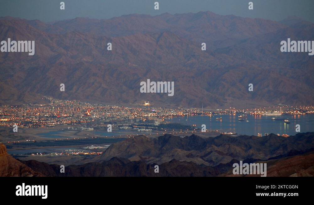 Eilat and gulf of aqaba panorama Stock Videos & Footage - HD and 4K ...