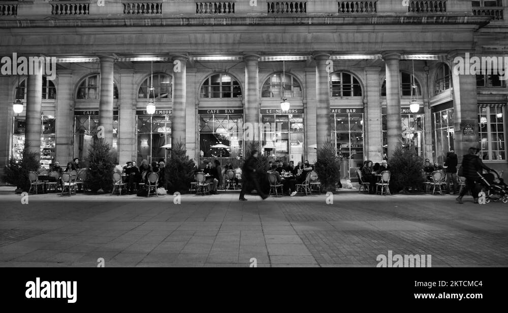 Le Nemours café Paris, Iconic place in Paris Stock Video Footage - Alamy