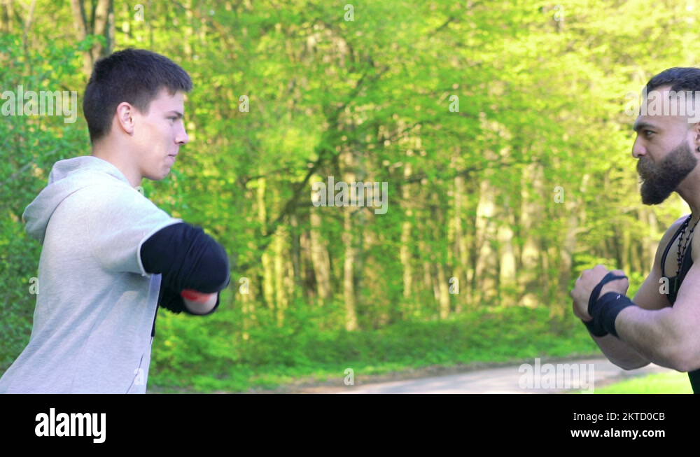 The performance of Wing Chun between master and follower on nature ...