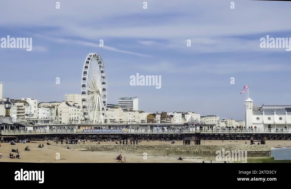 The Victorian Brighton Pier, also known as the Palace Pier Stock Video ...