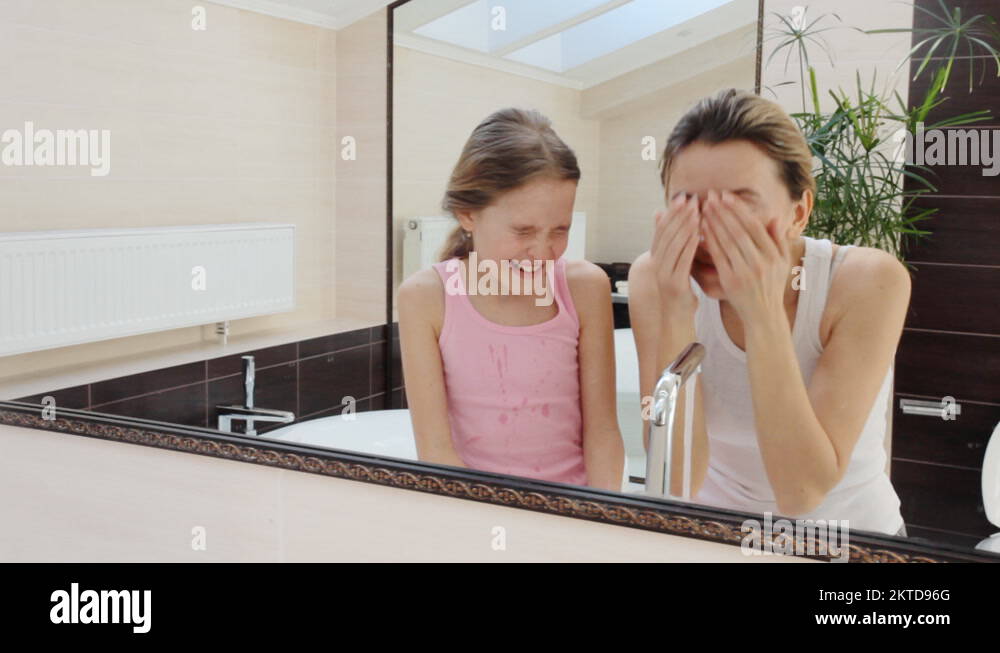 Mother daughter in morning wash Stock Videos & Footage - HD and 4K ...