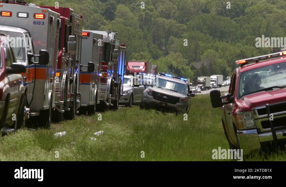 Emergency Response Vehicles on Highway Stock Video Footage - Alamy