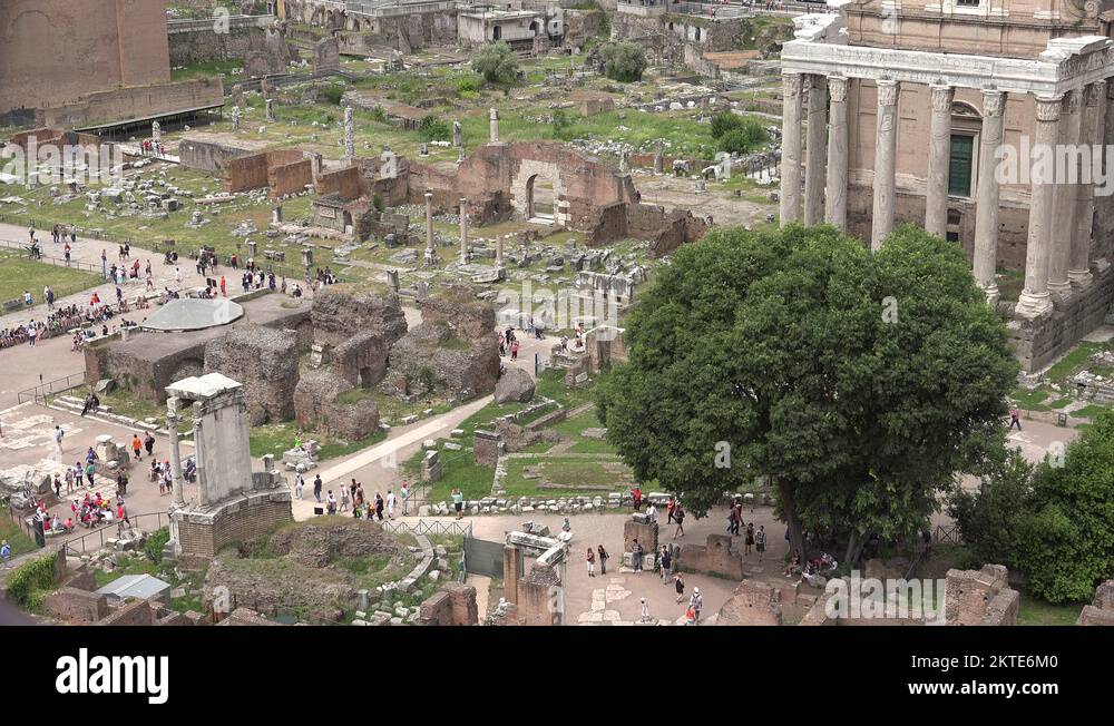 Roman Forum in Rome, Italy, Ruins, Columns Temple, Historical Monuments ...