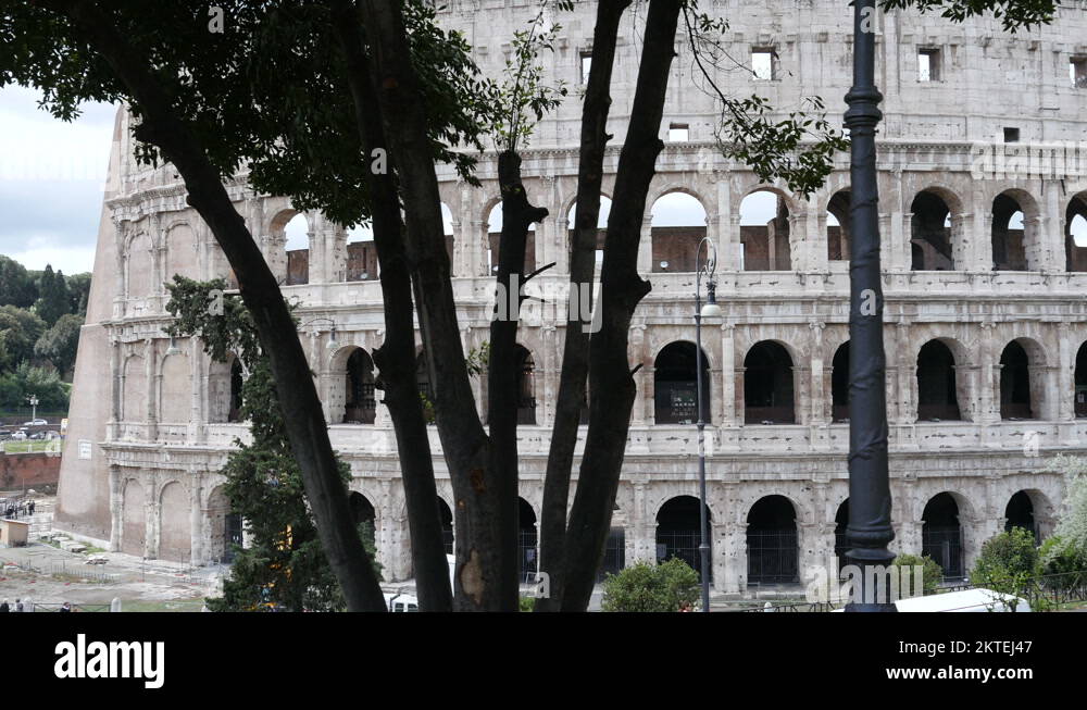 Rome Colosseum - Coliseum camera glide movement antique architecture ...