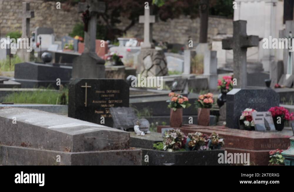 Man Crying On Tombstone In Cemetery Stock Video Footage - Alamy