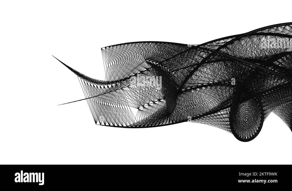 abstract black lines shapes in flowing motion - seamless (FULL HD Stock ...